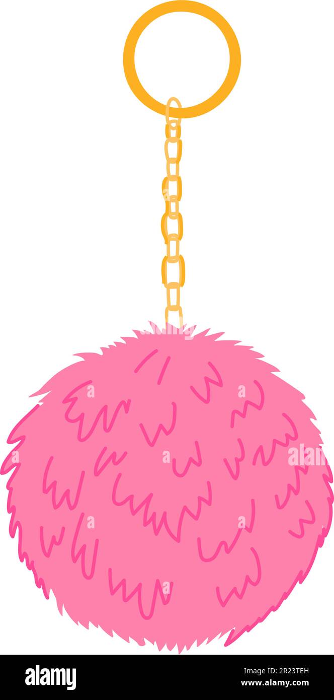 round ring keychain cartoon vector illustration Stock Vector Image ...