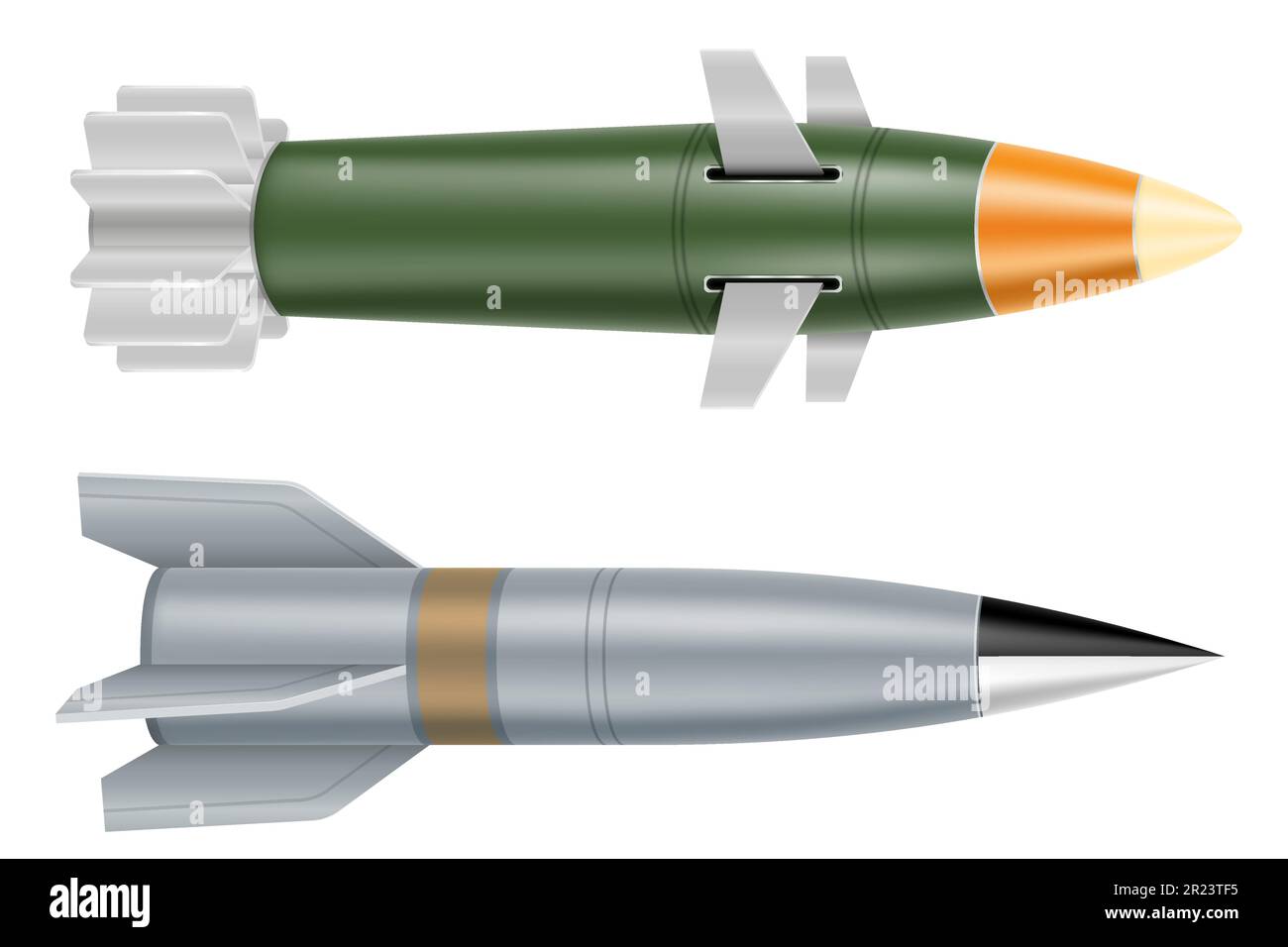 long range ballistic military missile vector illustration isolated on ...