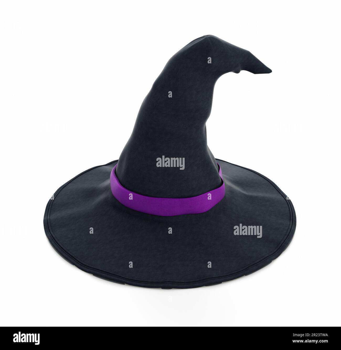 Witch hat isolated on white background. 3D illustration Stock Photo - Alamy
