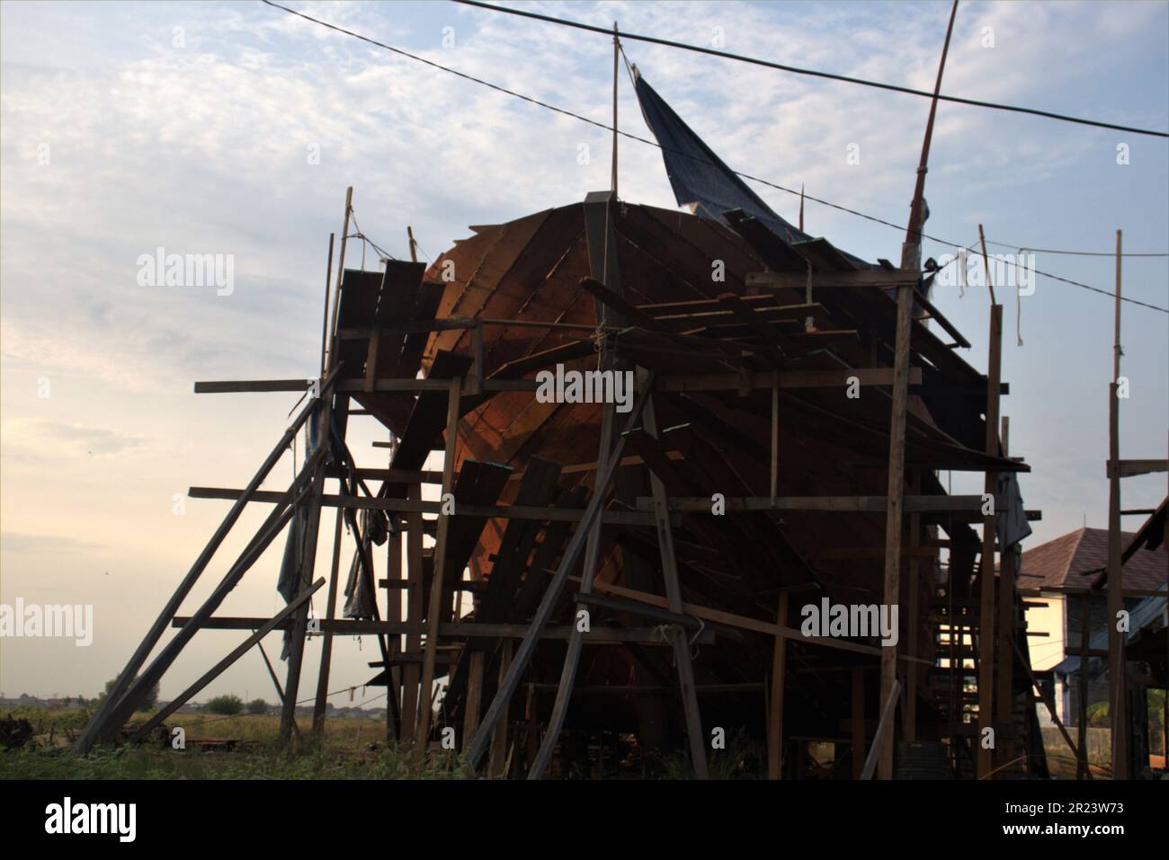 Building Traditional Fishing Ship Stock Photo - Alamy