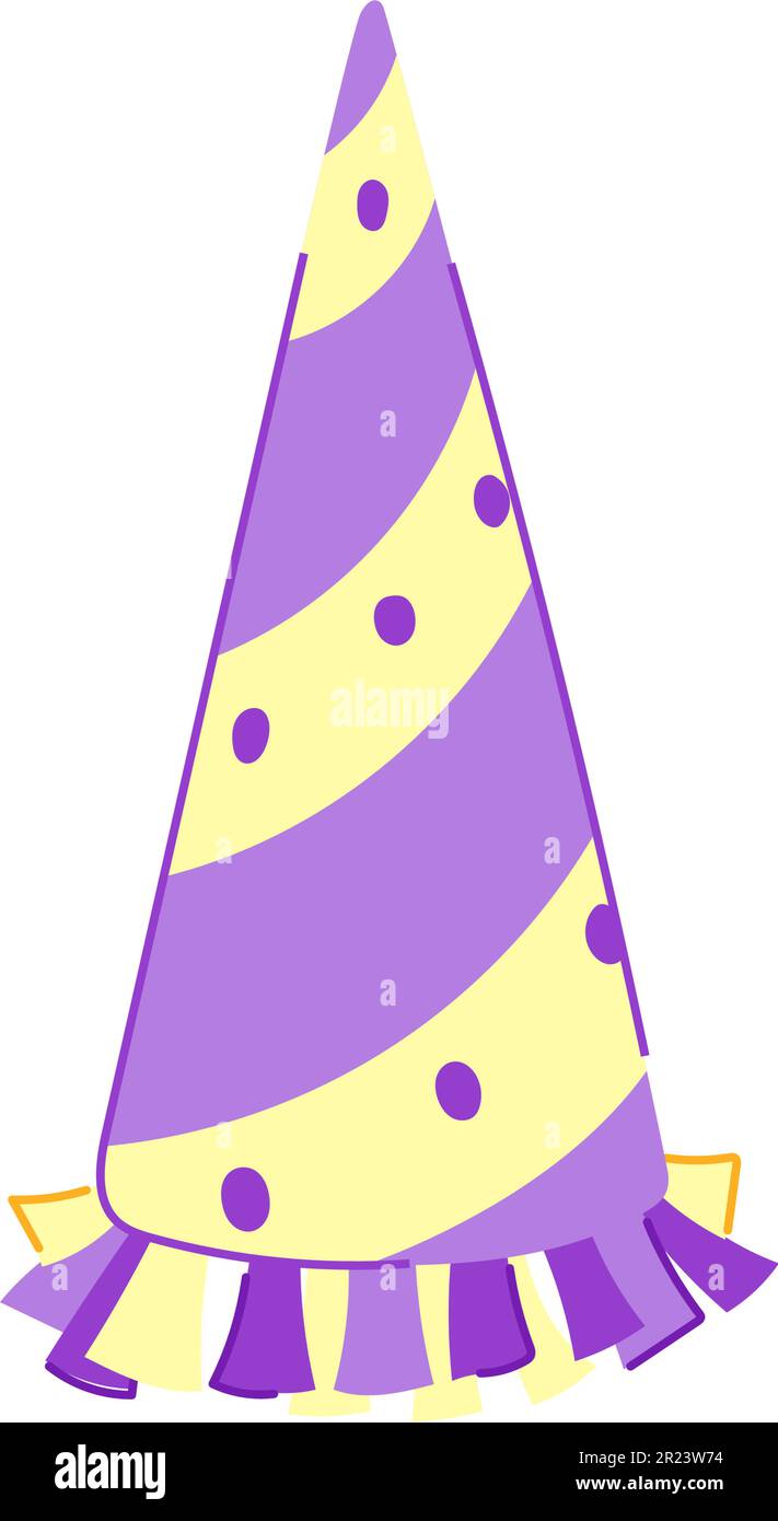 celebration party hat cartoon vector illustration Stock Vector Image ...