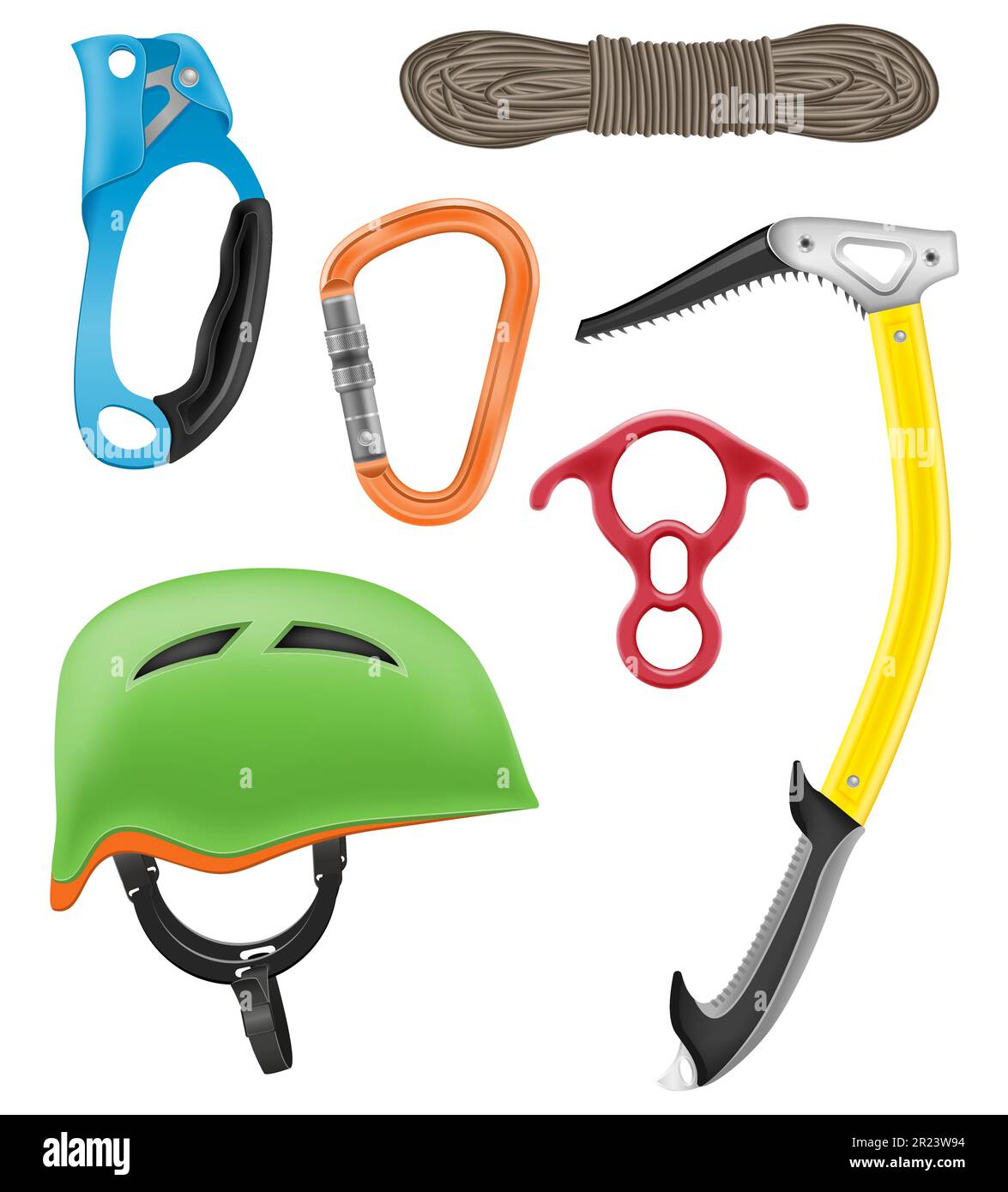 climbing equipment set vector illustration isolated on white background ...