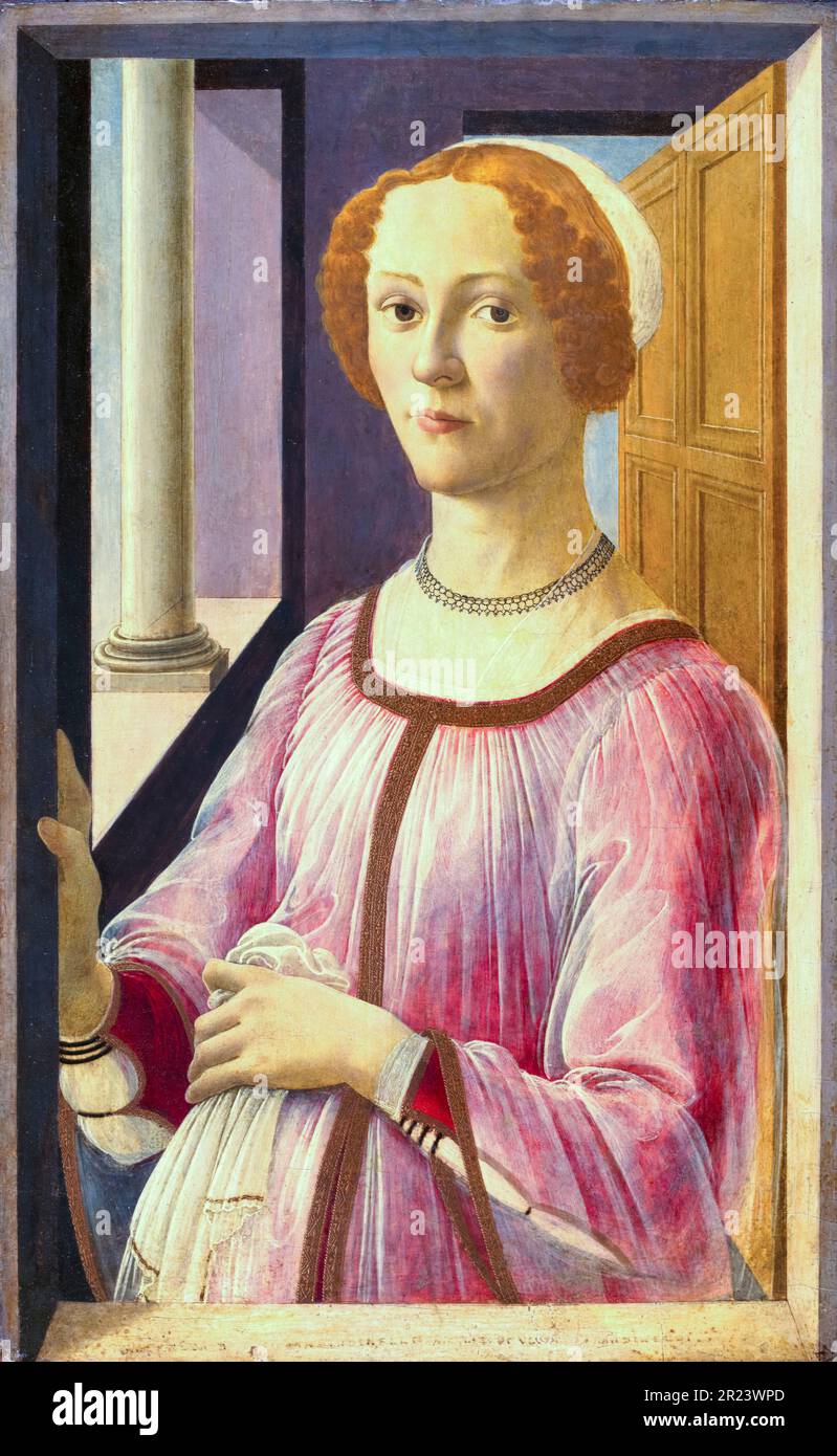 Sandro Botticelli, Portrait of Smeralda Bandinelli, painting 1470-1475 ...