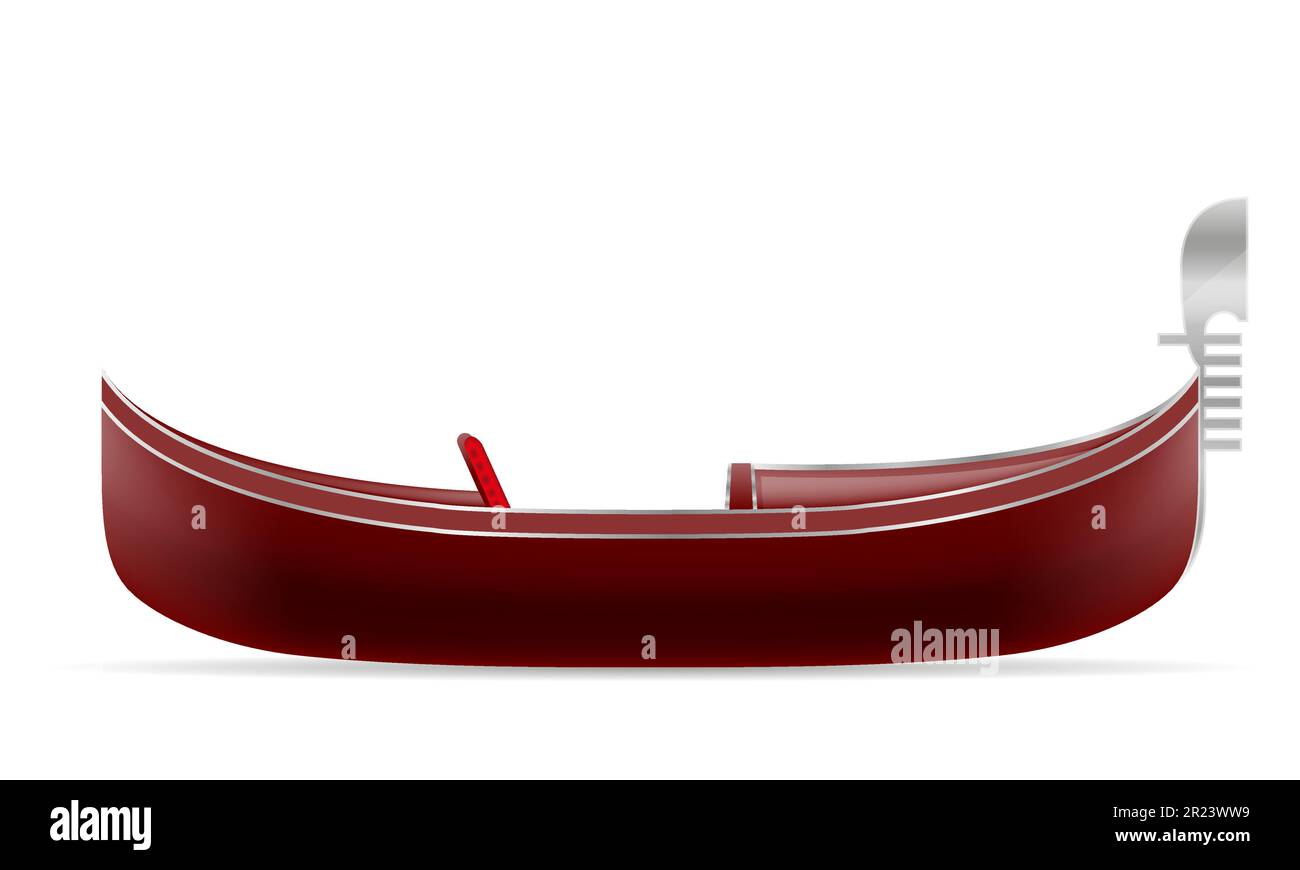 gondola traditional italian boat in venice vector illustration isolated ...