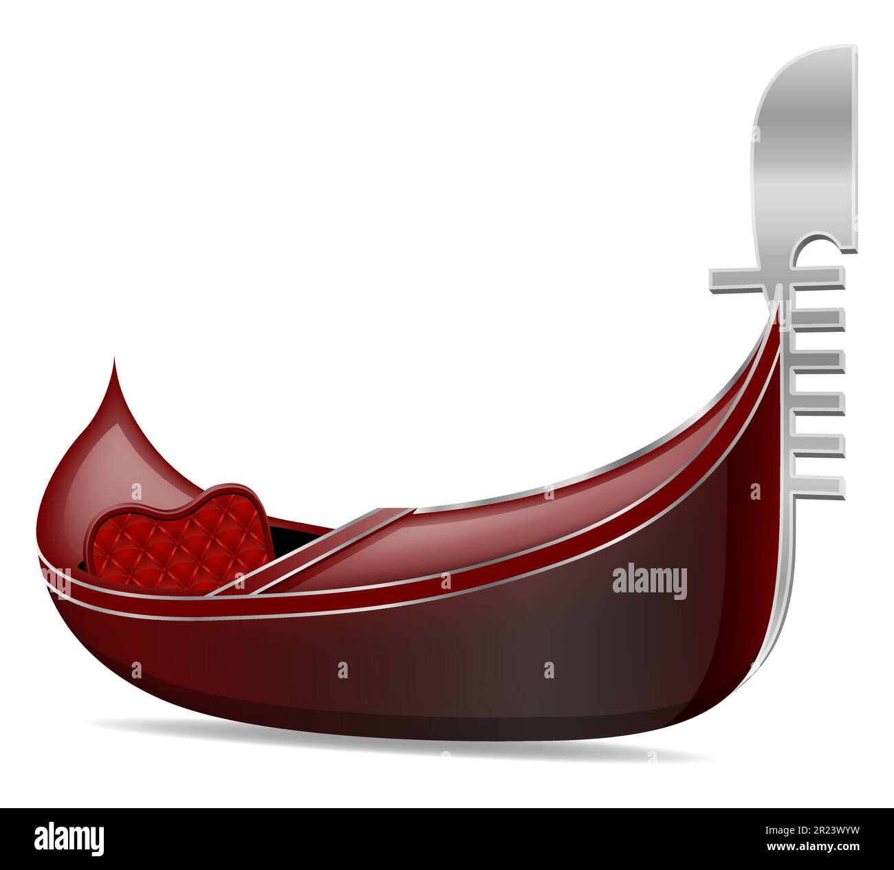 gondola traditional italian boat in venice vector illustration isolated ...