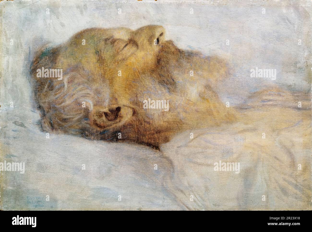 Gustav Klimt, Old man on his deathbed, painting 1899-1900 Stock Photo ...
