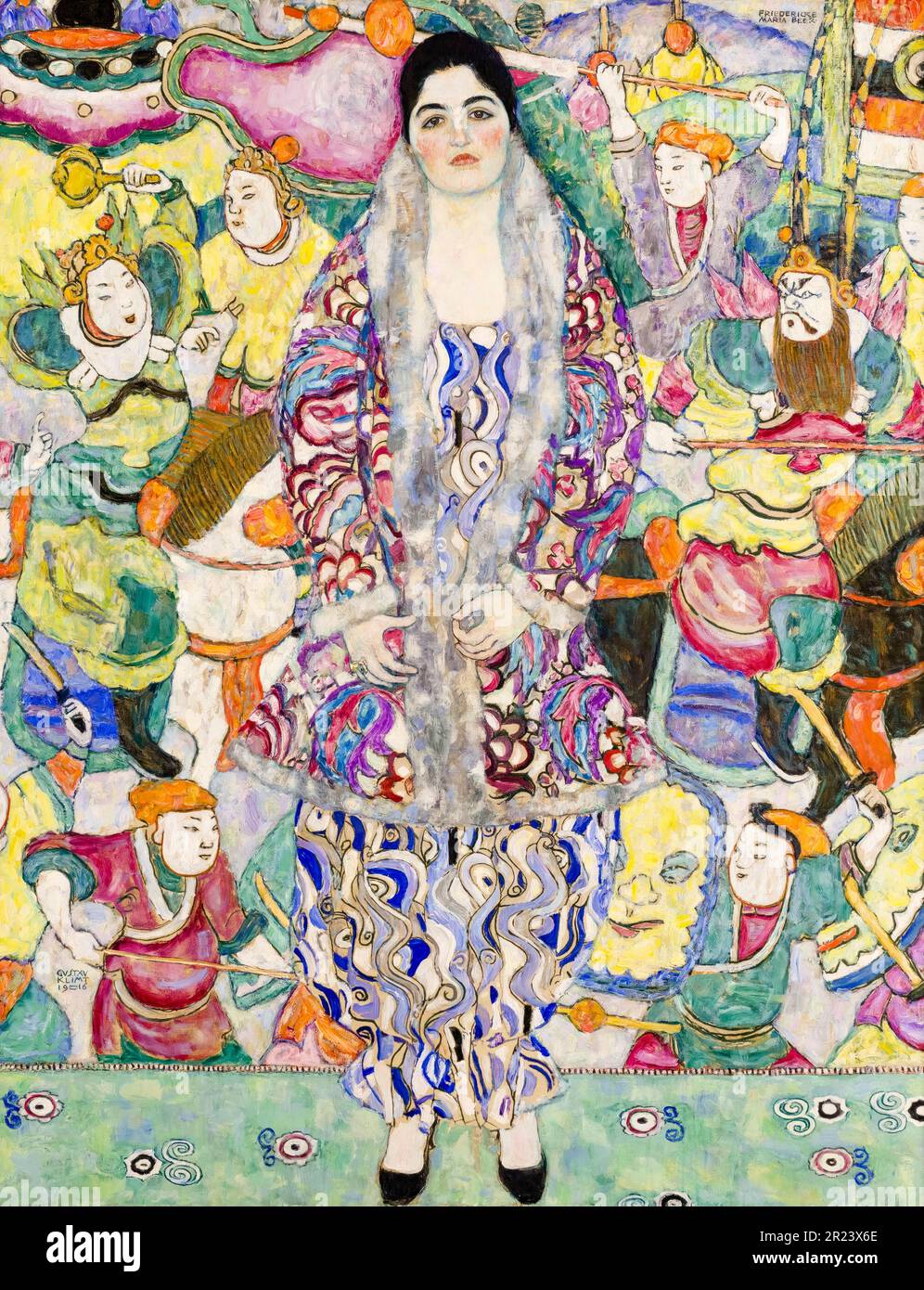 Portrait of Friederike Maria Beer, painting by Gustav Klimt, 1916 Stock ...