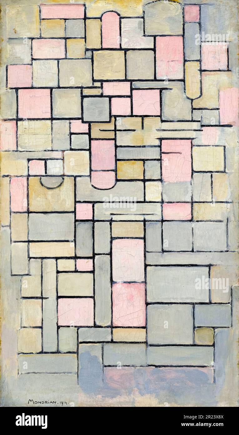 Piet Mondrian, Composition 8, abstract painting 1914 Stock Photo - Alamy