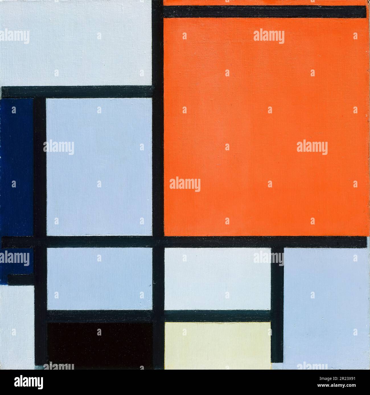 Mondrian, painting, Composition, abstract art by Piet Mondrian, 1921 Stock Photo - Alamy