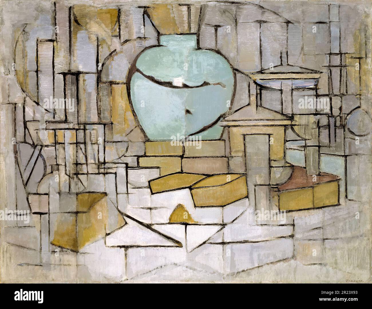 Piet Mondrian, Still Life with Gingerpot II, abstract painting 1912 ...