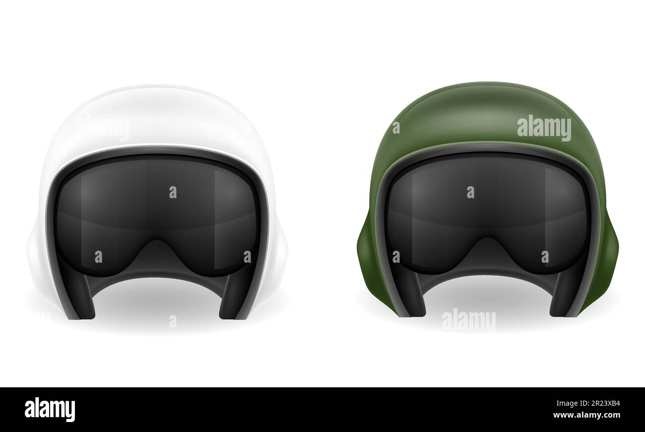 modern pilot helmet for a fighter or combat helicopter vector ...