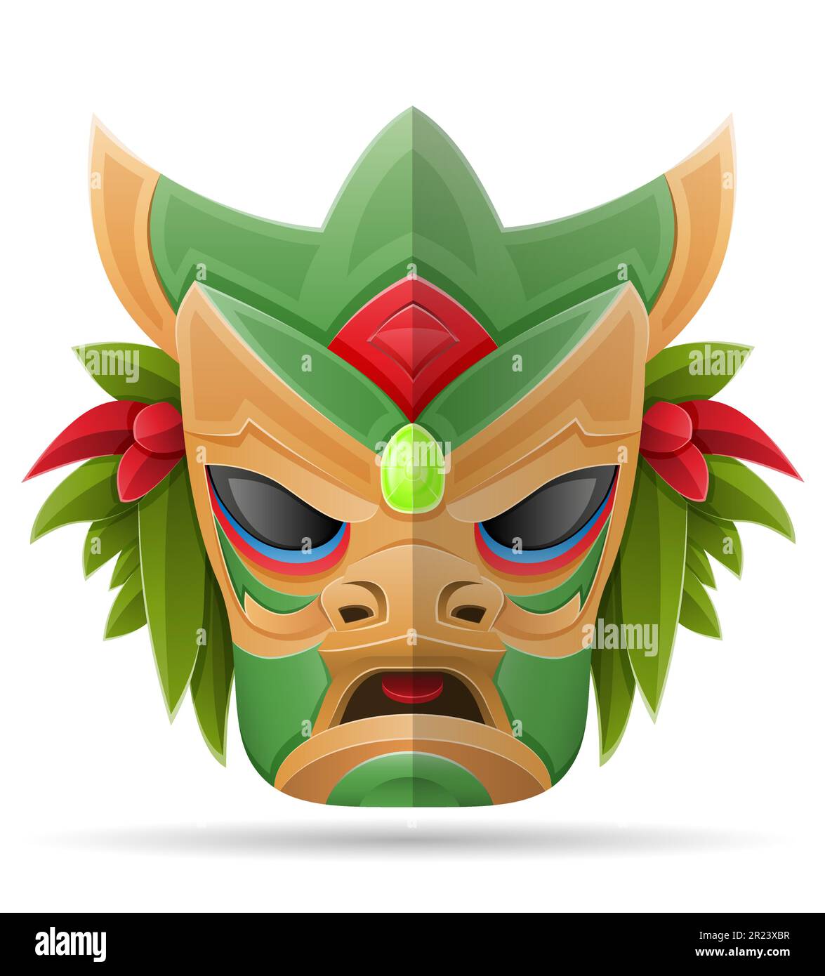 Tiki Head Cartoon