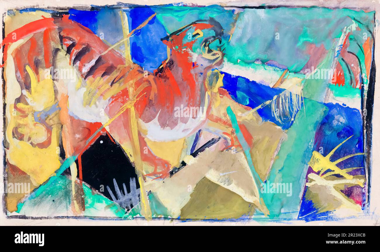 Tiger in the Jungle, abstract painting by Franz Marc, 1912 Stock Photo ...