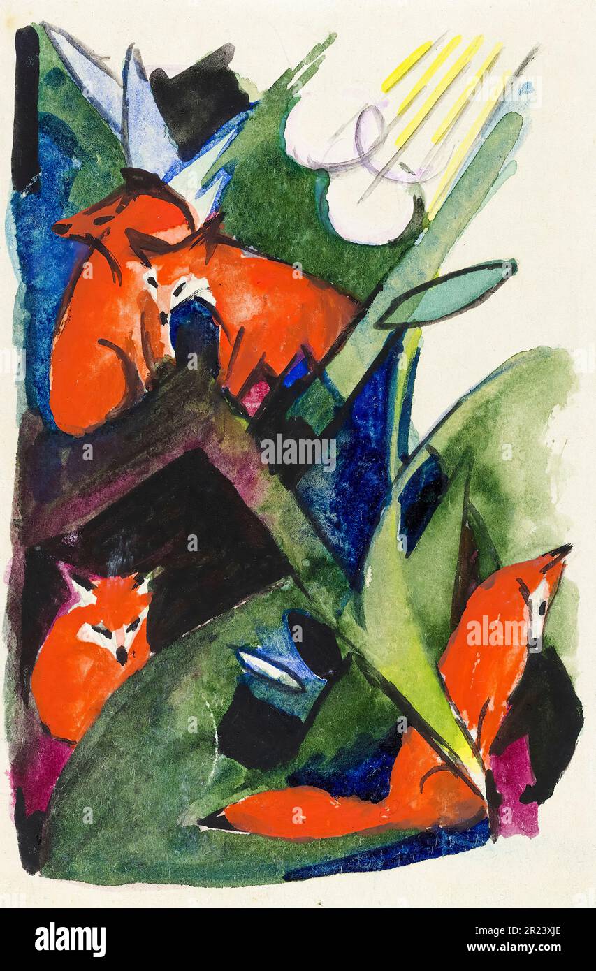 The foxes franz marc hi-res stock photography and images - Alamy