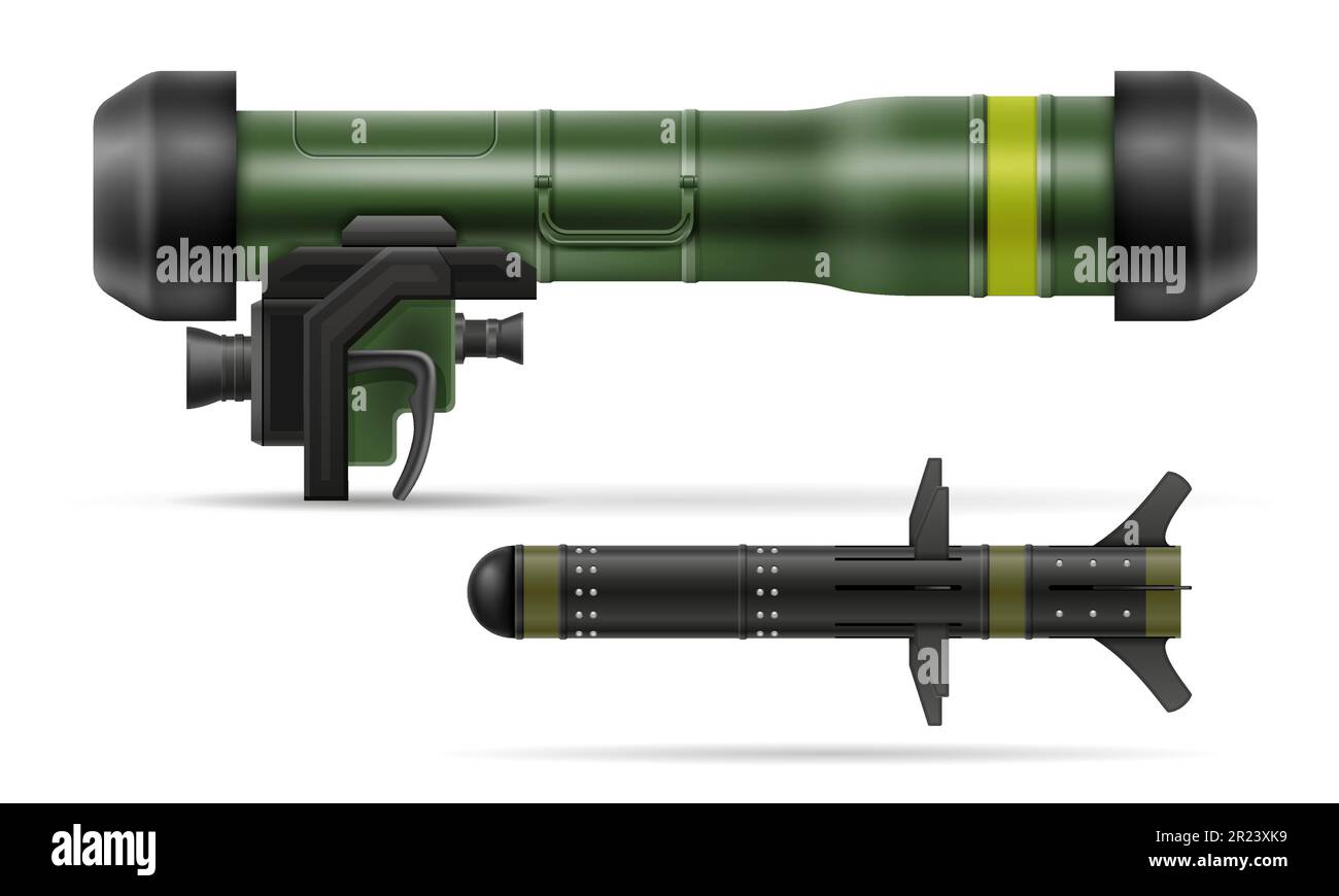 hand portable missile system vector illustration isolated on white ...
