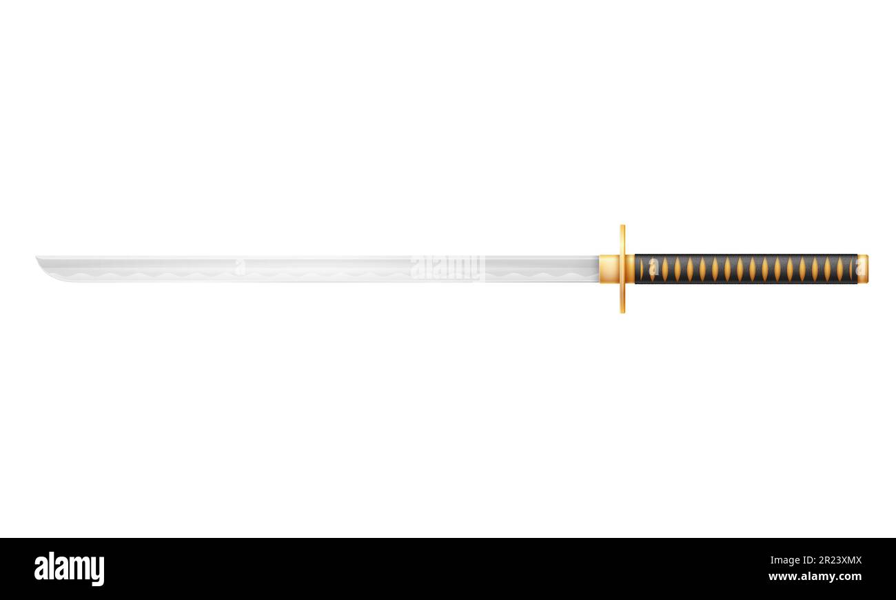 katana sword ninja weapon japanese warrior assassin vector illustration ...