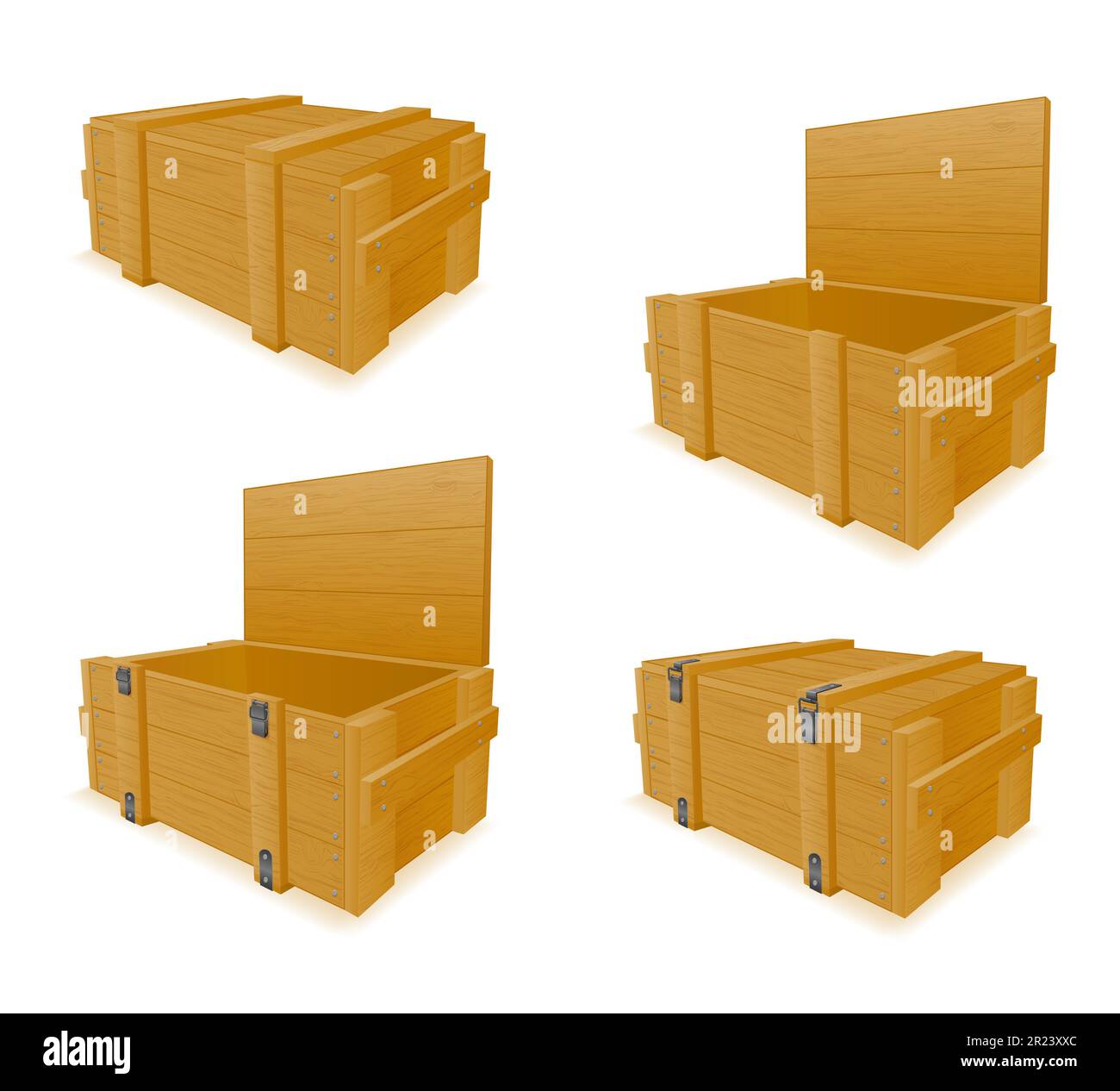 army wooden box for weapons and ammunition vector illustration isolated ...