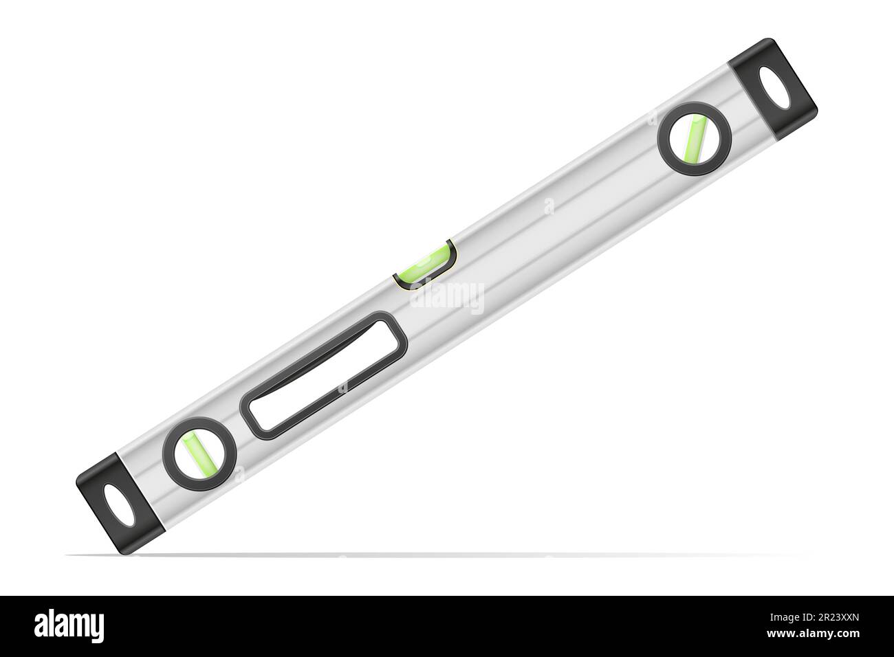 building level measuring device for determining a flat surface vector ...