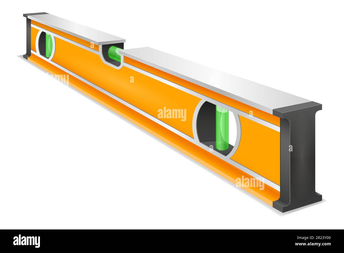 building level measuring device for determining a flat surface vector ...