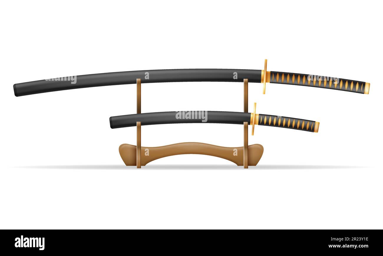 katana sword ninja weapon japanese warrior assassin vector illustration ...