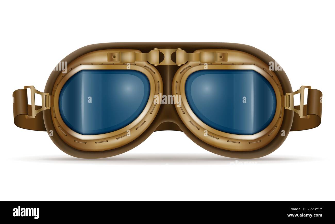 retro style pilot glasses vector illustration vector illustration ...