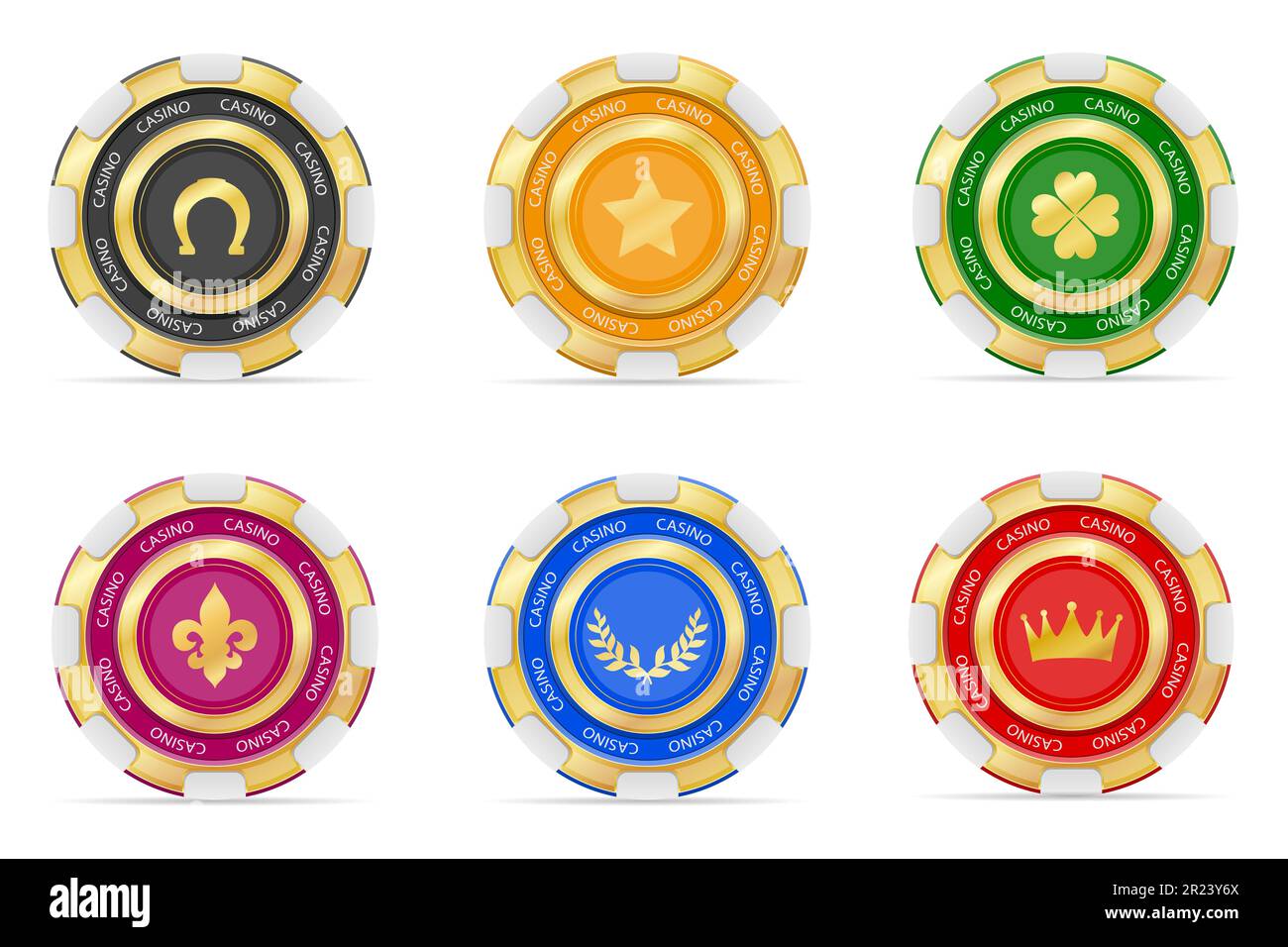 casino gambling chips vector illustration isolated on white background ...