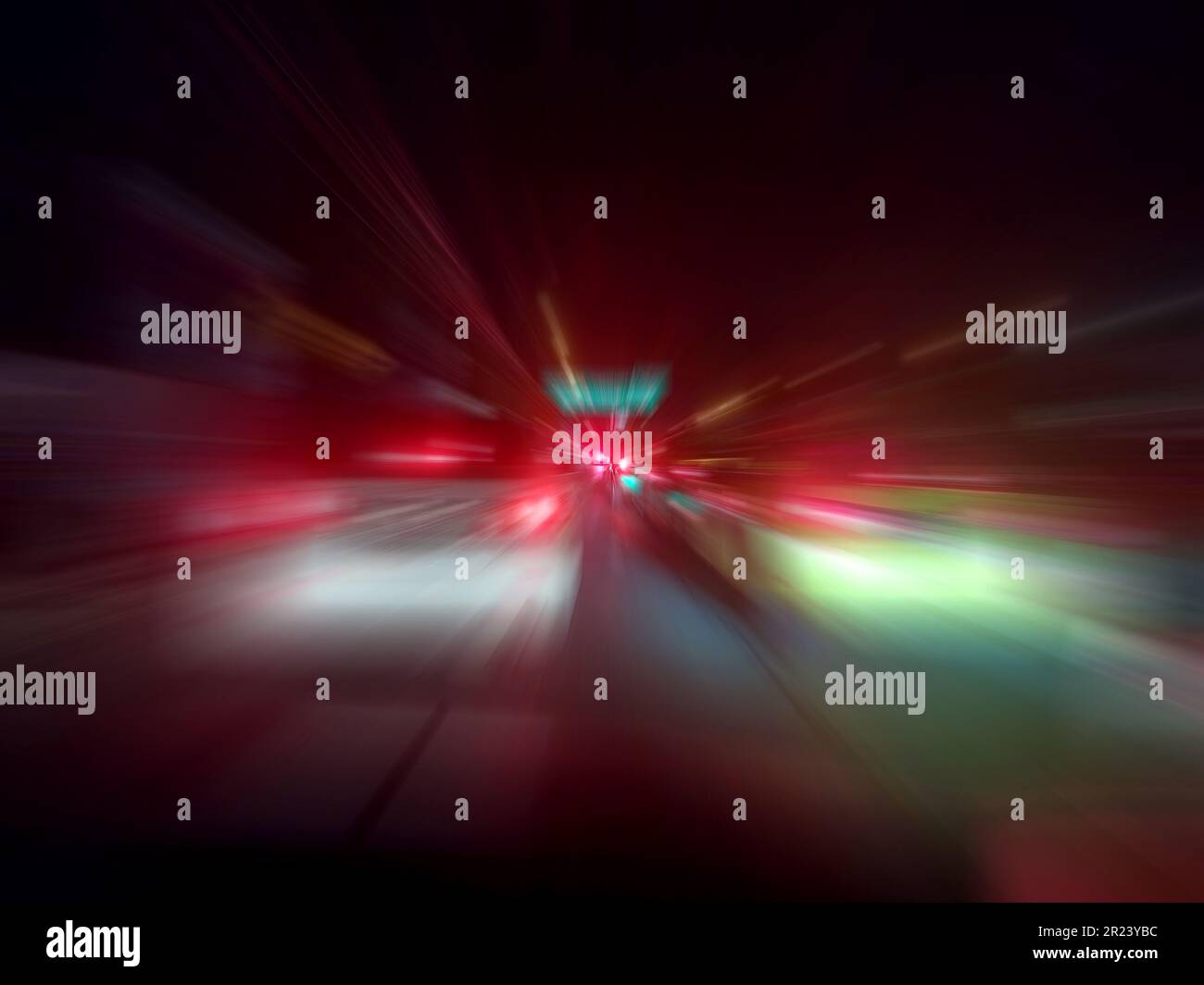 car light speed line motion blur on night road Stock Photo - Alamy