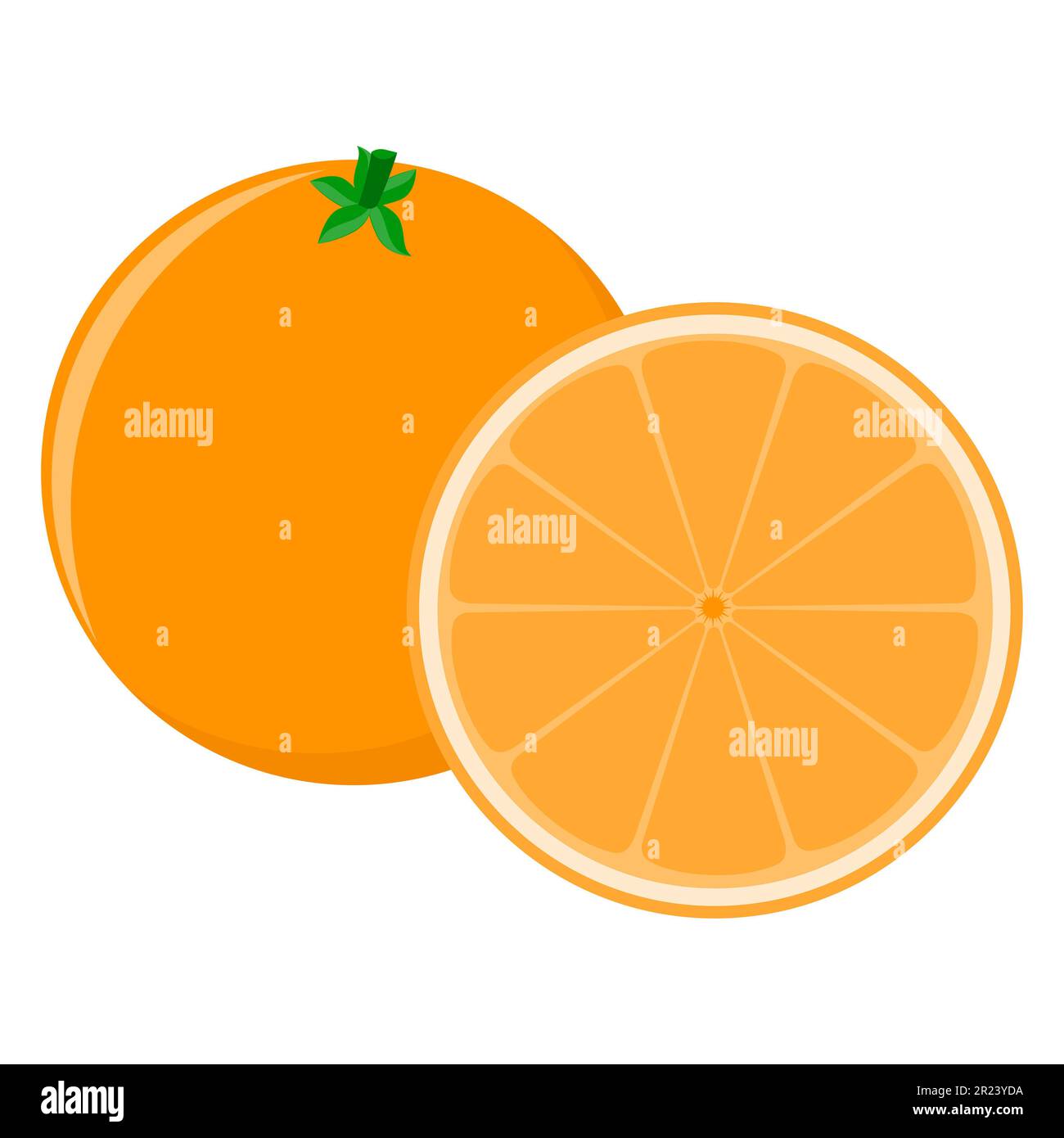 orange fruit food flat icon vector illustration isolated on white ...