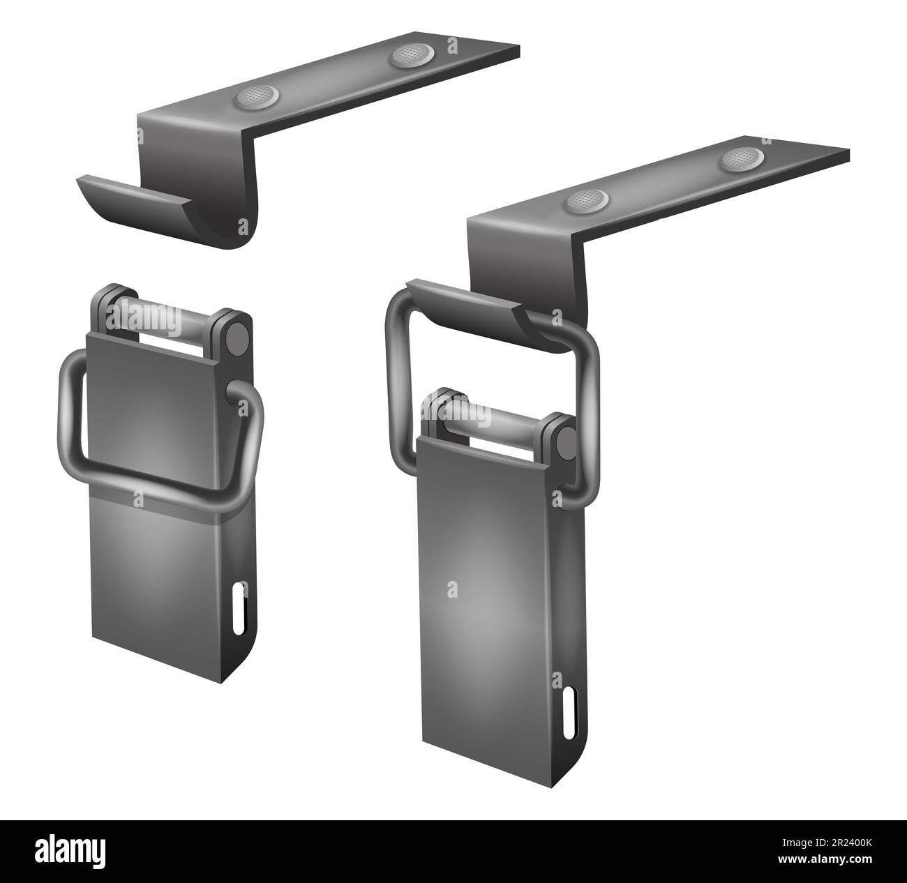 metal latch for tool box vector illustration isolated on white ...