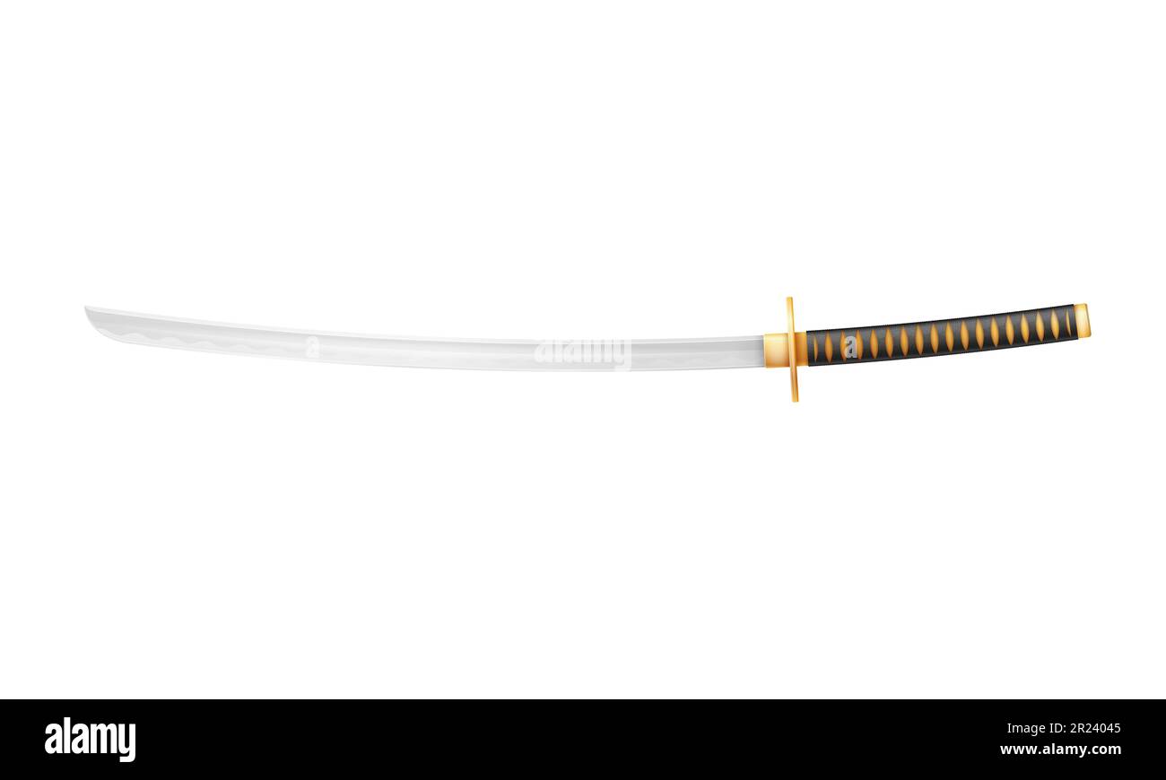 katana sword ninja weapon japanese warrior assassin vector illustration ...