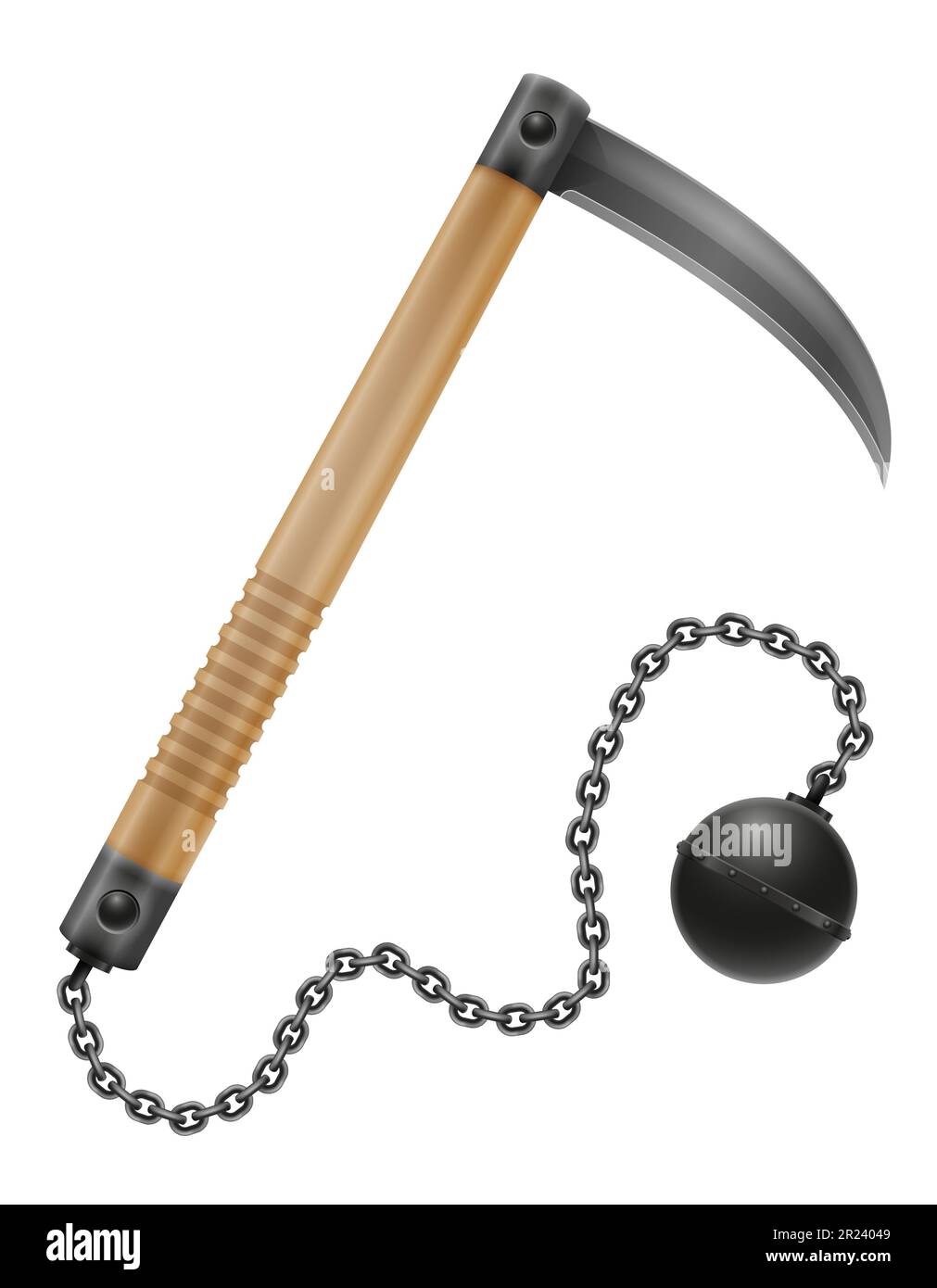 kama ninja weapon japanese warrior assassin vector illustration ...