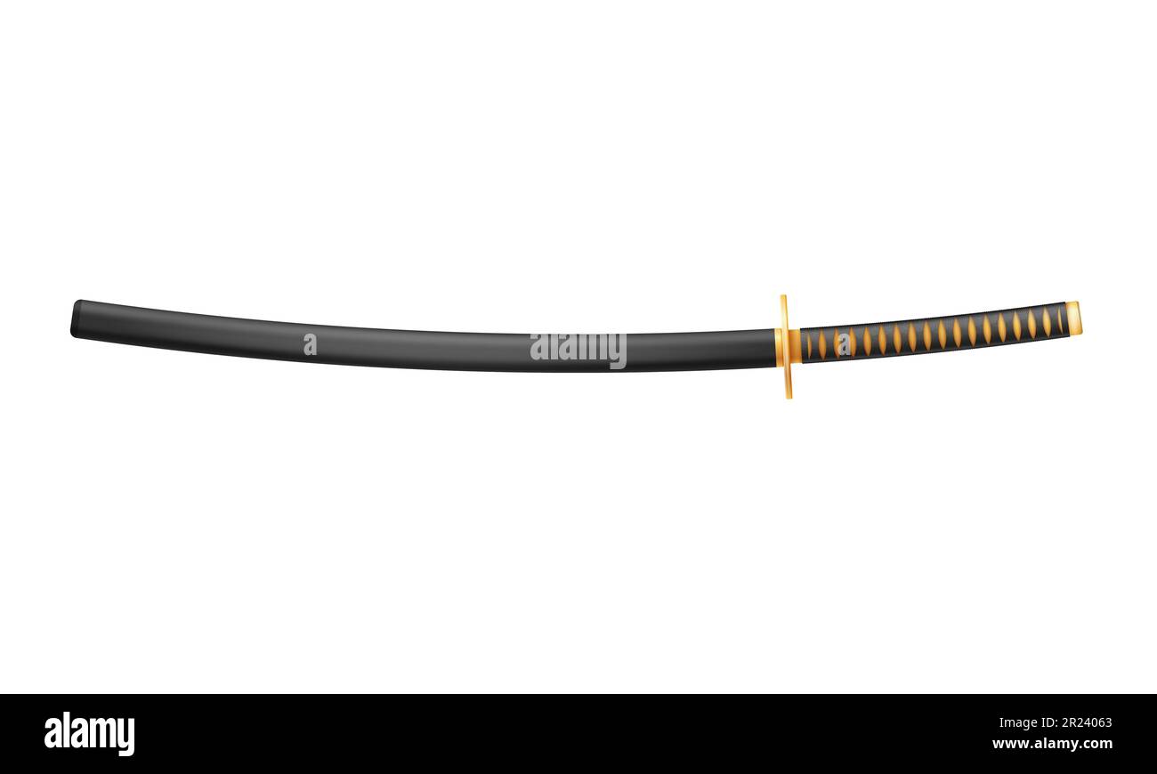 katana sword ninja weapon japanese warrior assassin vector illustration ...