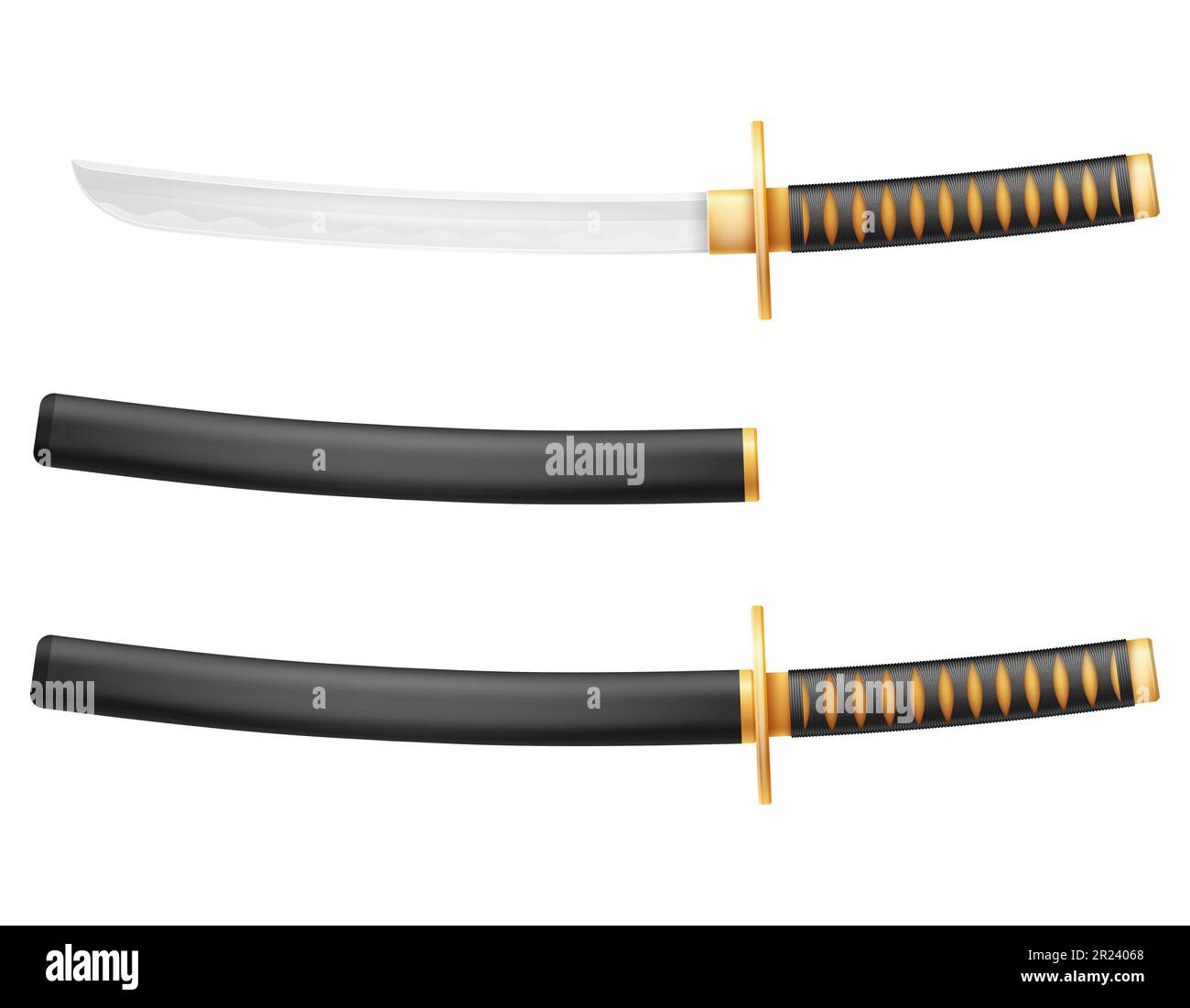 tanto dagger ninja weapon japanese warrior assassin vector illustration ...