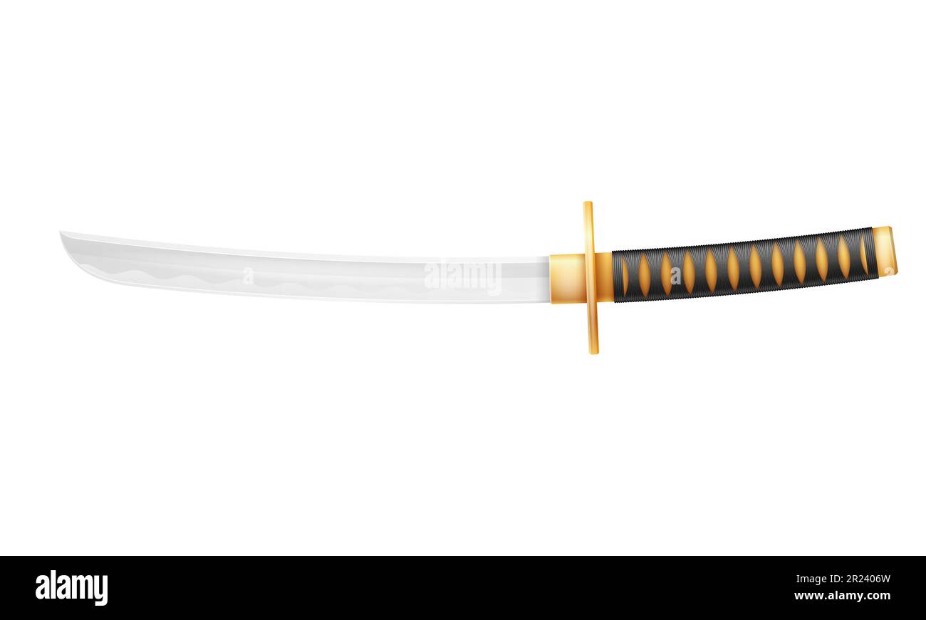 tanto dagger ninja weapon japanese warrior assassin vector illustration ...