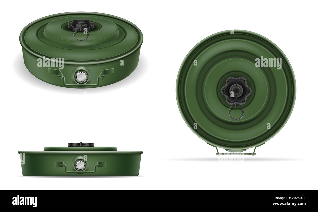 panzer tank military mine vector illustration isolated on white ...