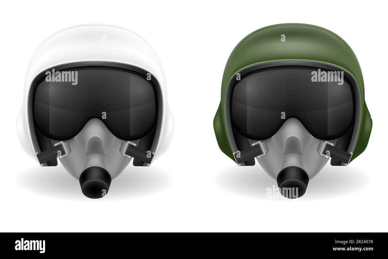 modern pilot helmet for a fighter or combat helicopter vector ...