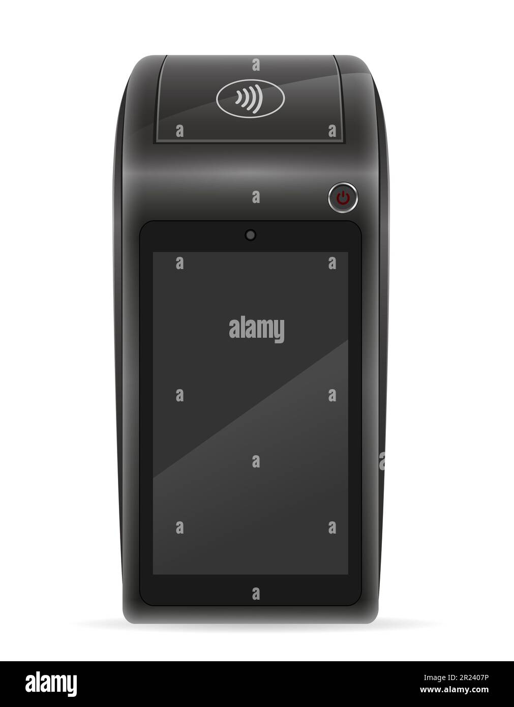pos terminal for contactless payment for products and services vector ...