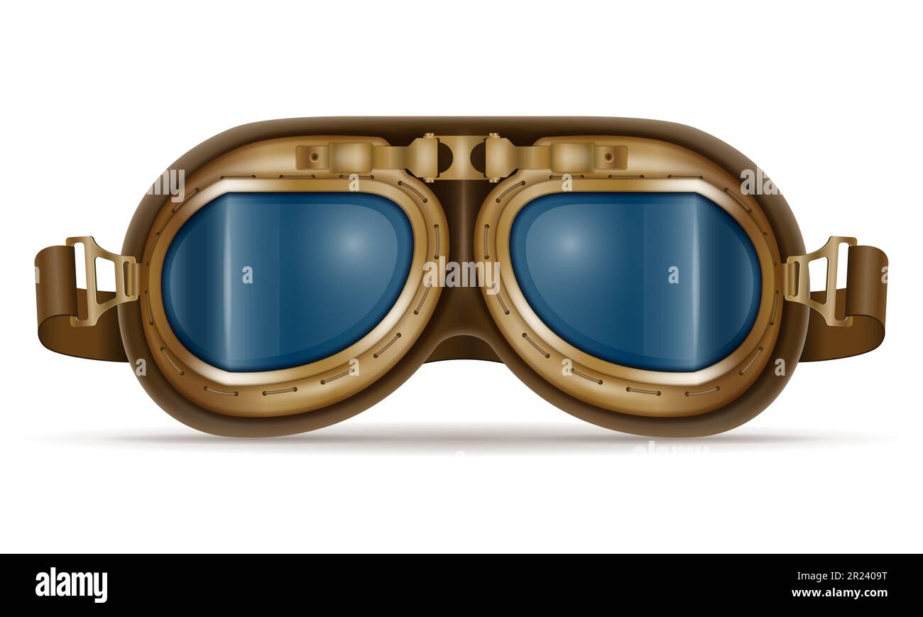 retro style pilot glasses vector illustration vector illustration ...