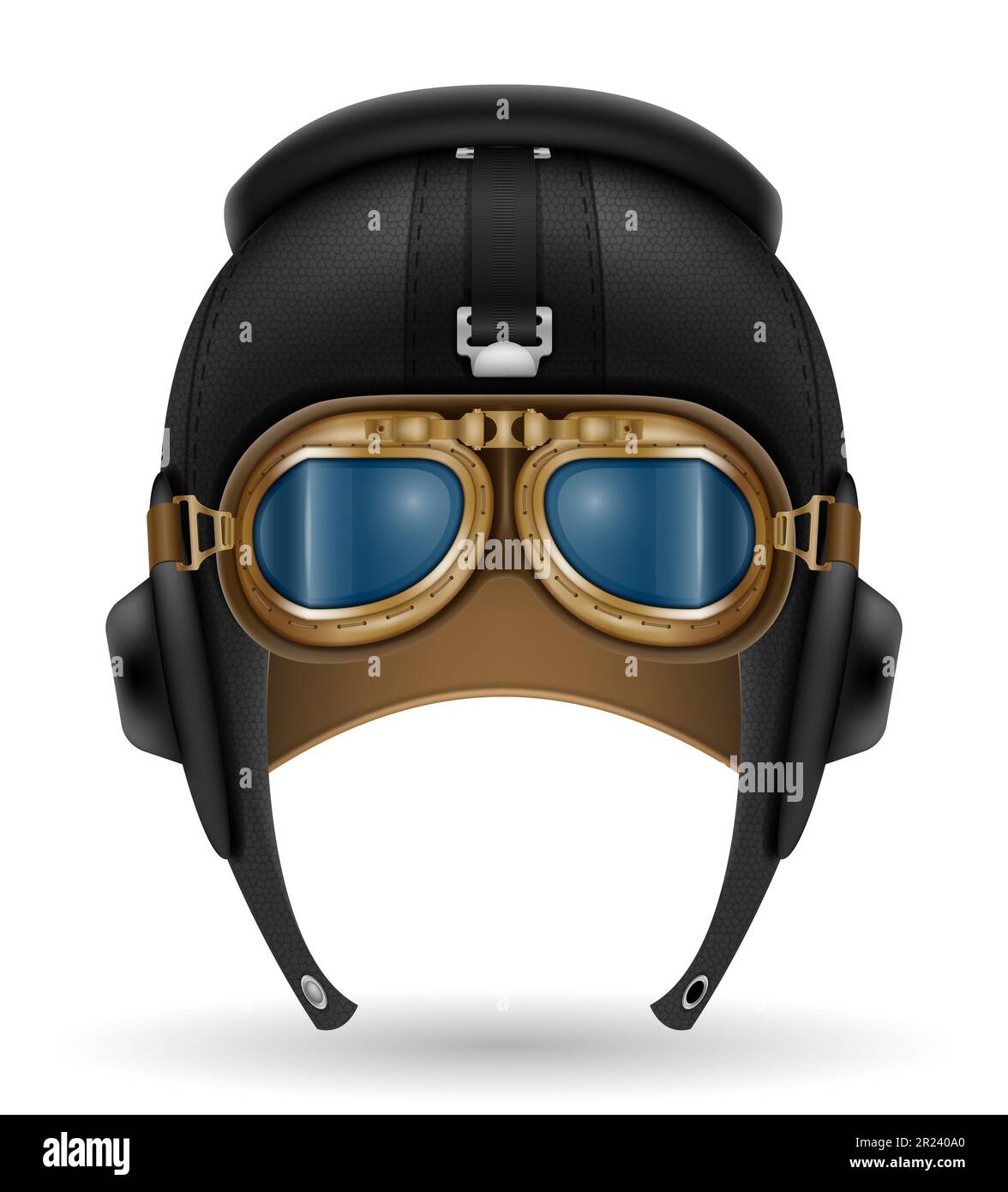 retro style pilot helmet vector illustration vector illustration ...