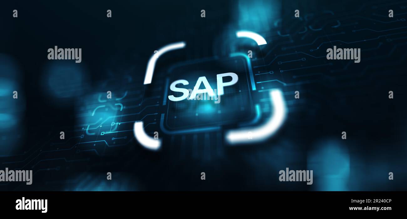 SAP - Business process automation software. ERP enterprise resources ...