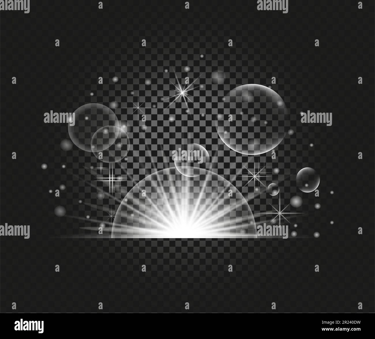 shining stars with glow effect and sparks vector illustration isolated ...
