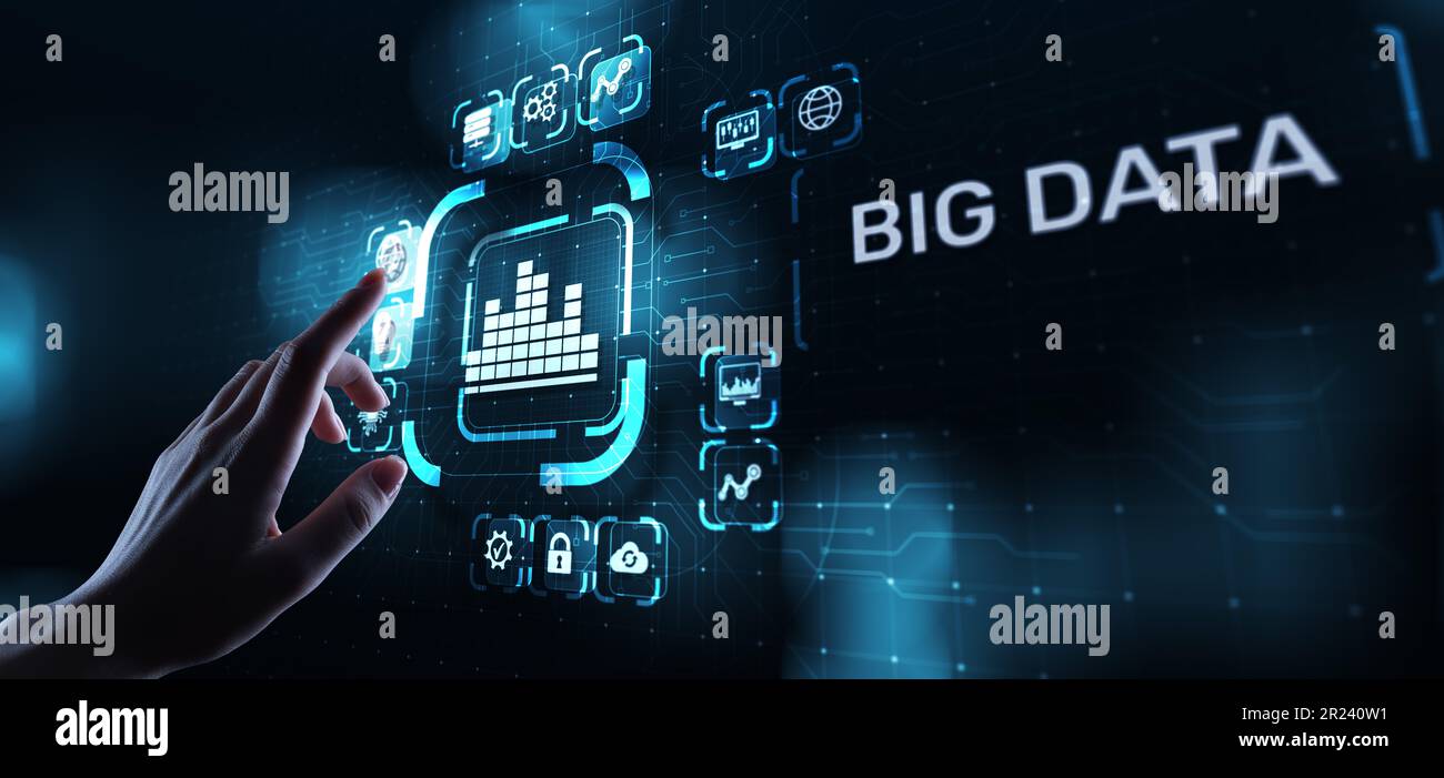 Big data analytics platform, business intelligence and modern technology concept on vitual ...