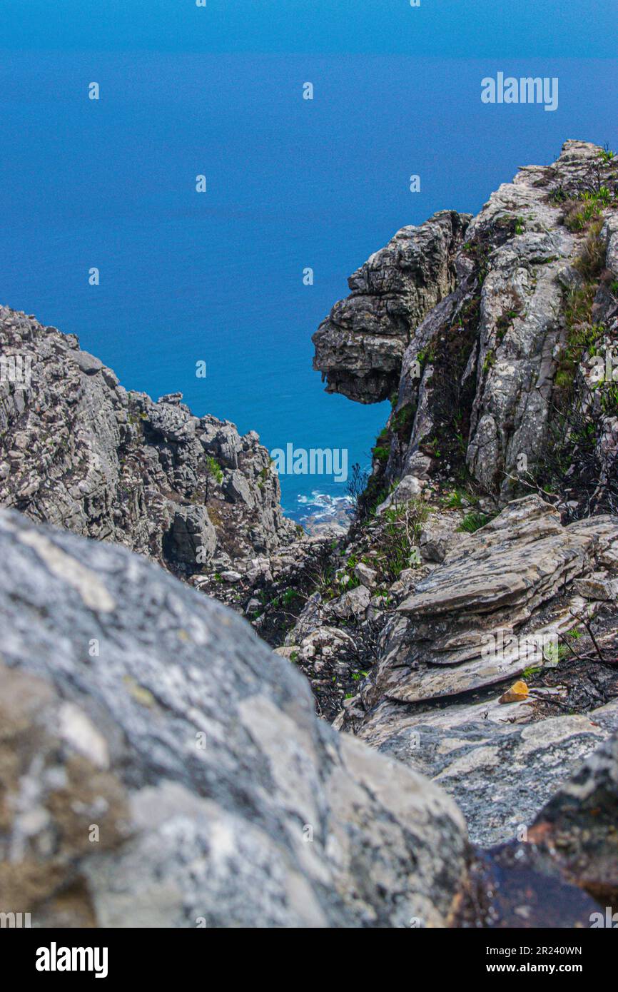 A beautiful shot capturing where land meets sea Stock Photo - Alamy