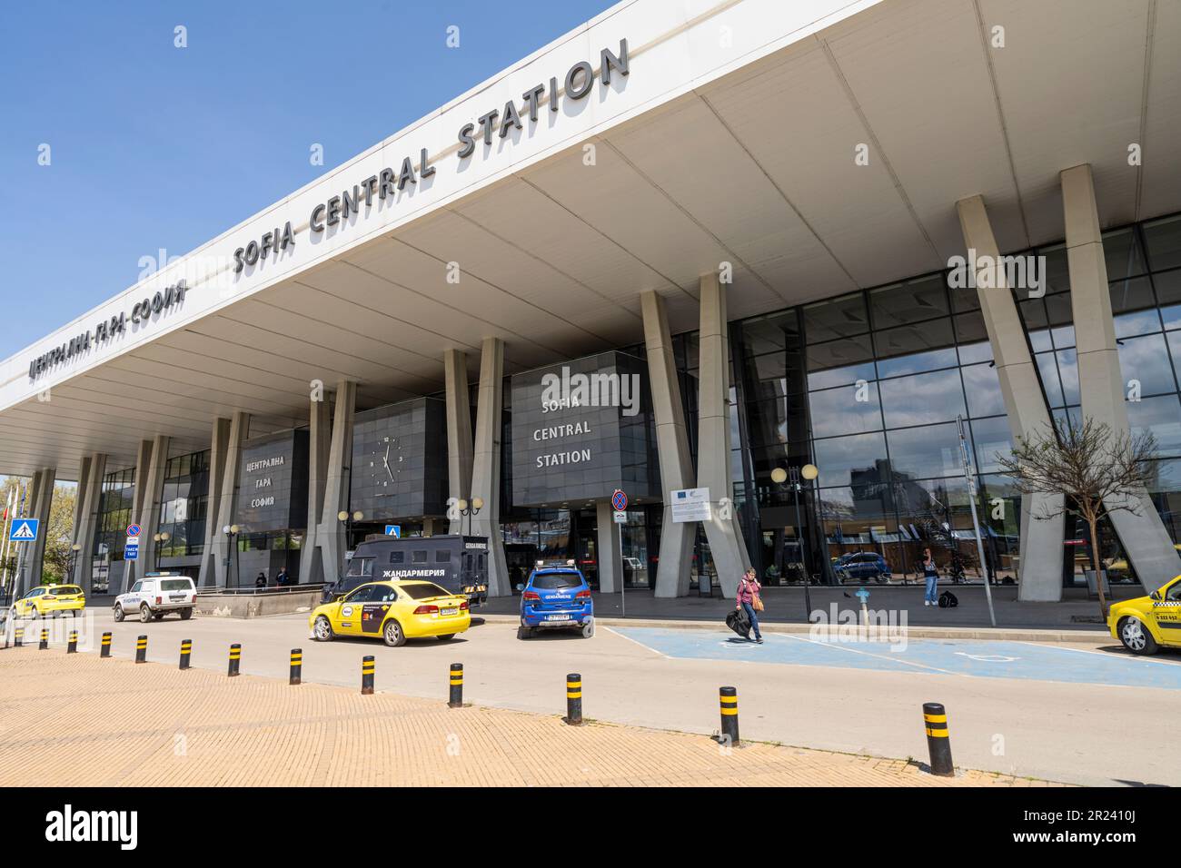 Sofia, Bulgaria. May 2023. External view of the Sofia Central railway station in the city center ...