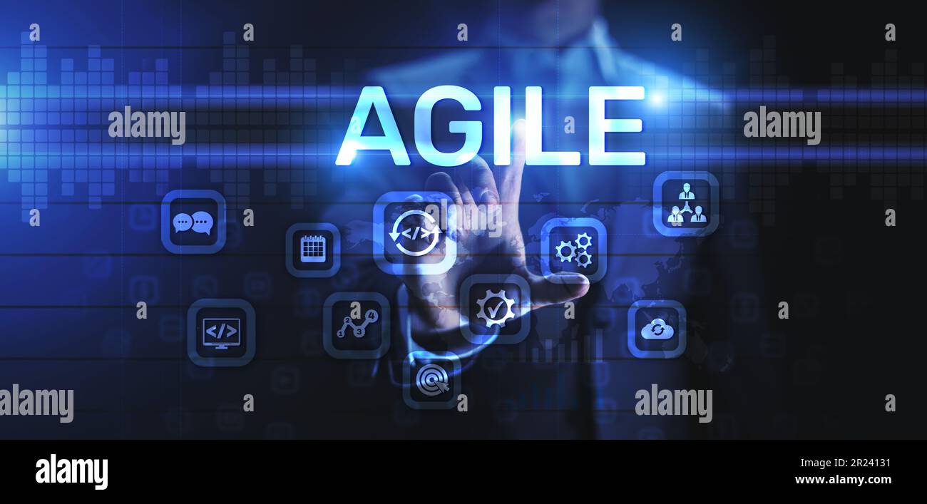 Agile Flexible Software Development Technique Technology Concept Stock
