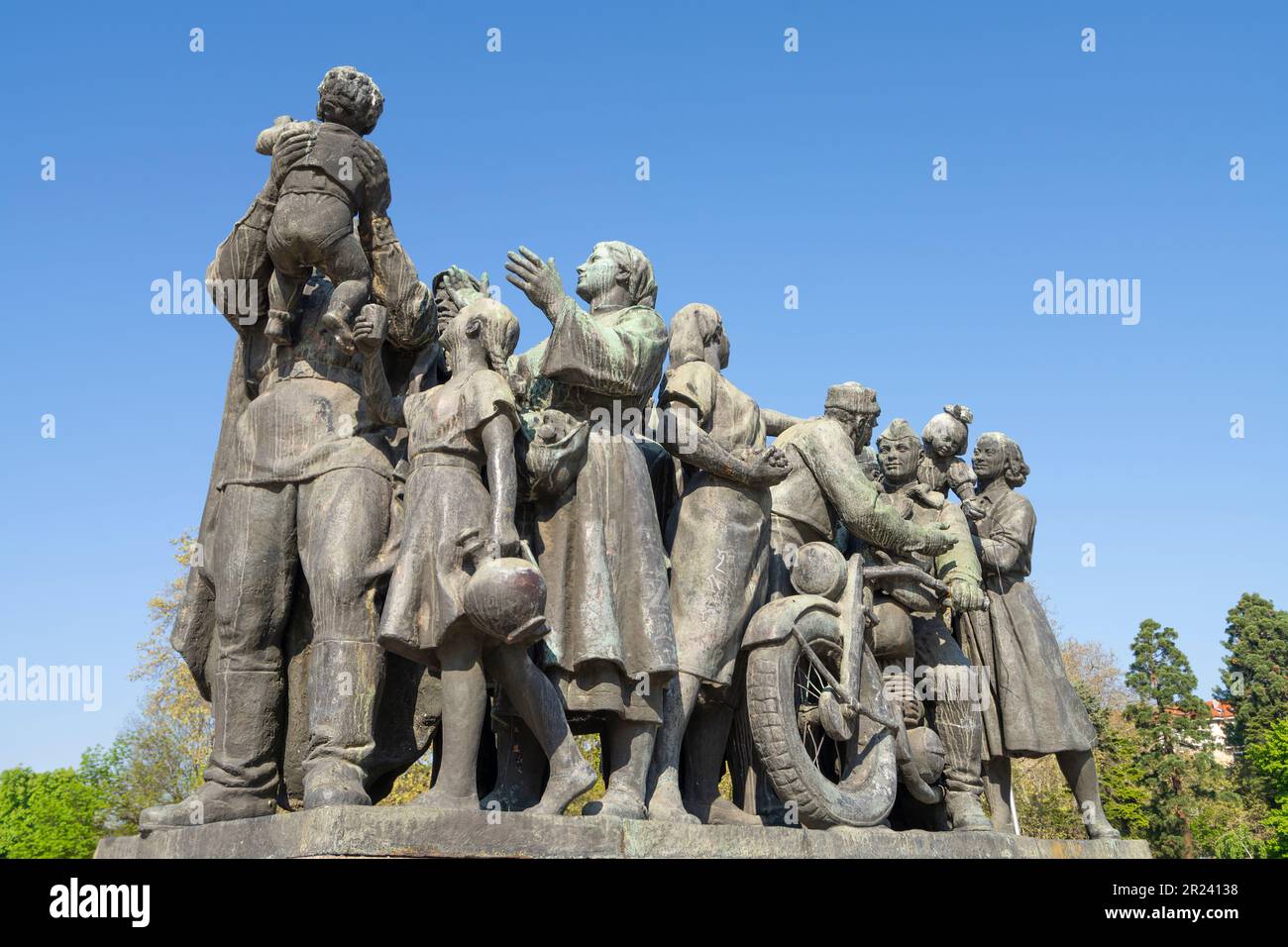 Sofia, Bulgaria. May 2023. view of the Monument to the Soviet Army in a ...