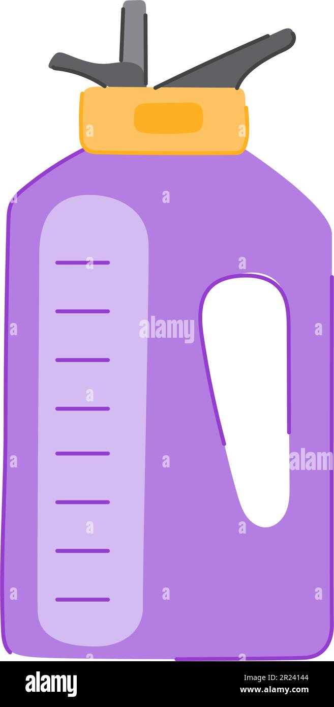 healthy sport drinking bottle cartoon vector illustration Stock Vector ...