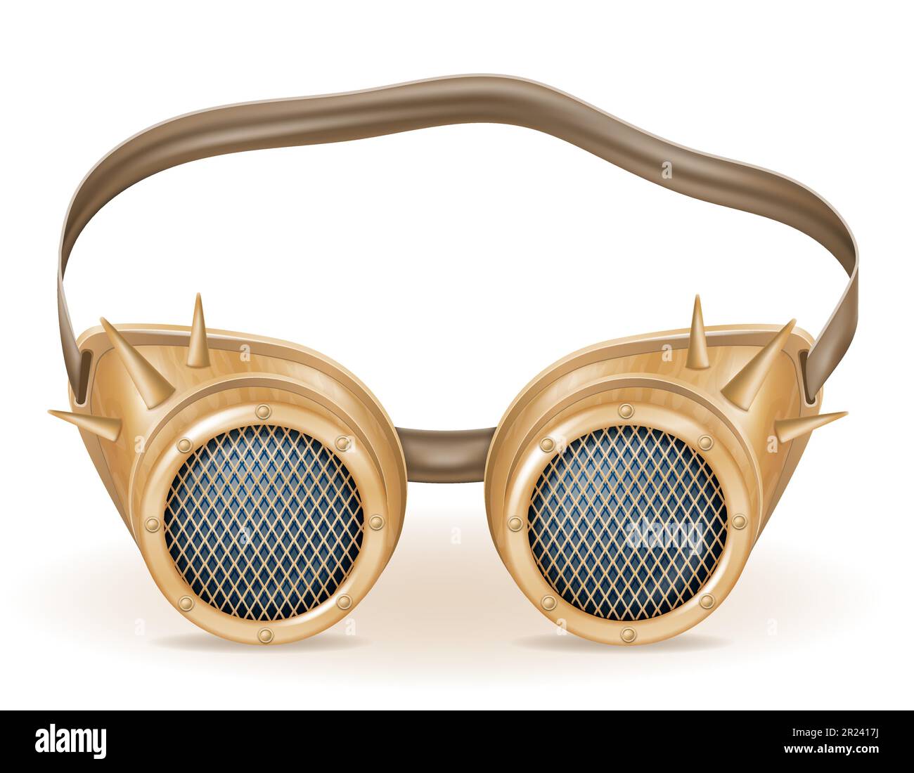 retro steampunk style glasses vector illustration isolated on white ...
