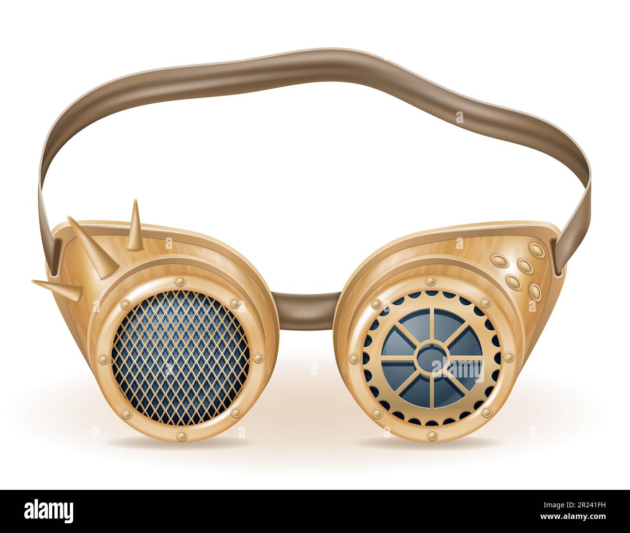 retro steampunk style glasses vector illustration isolated on white ...