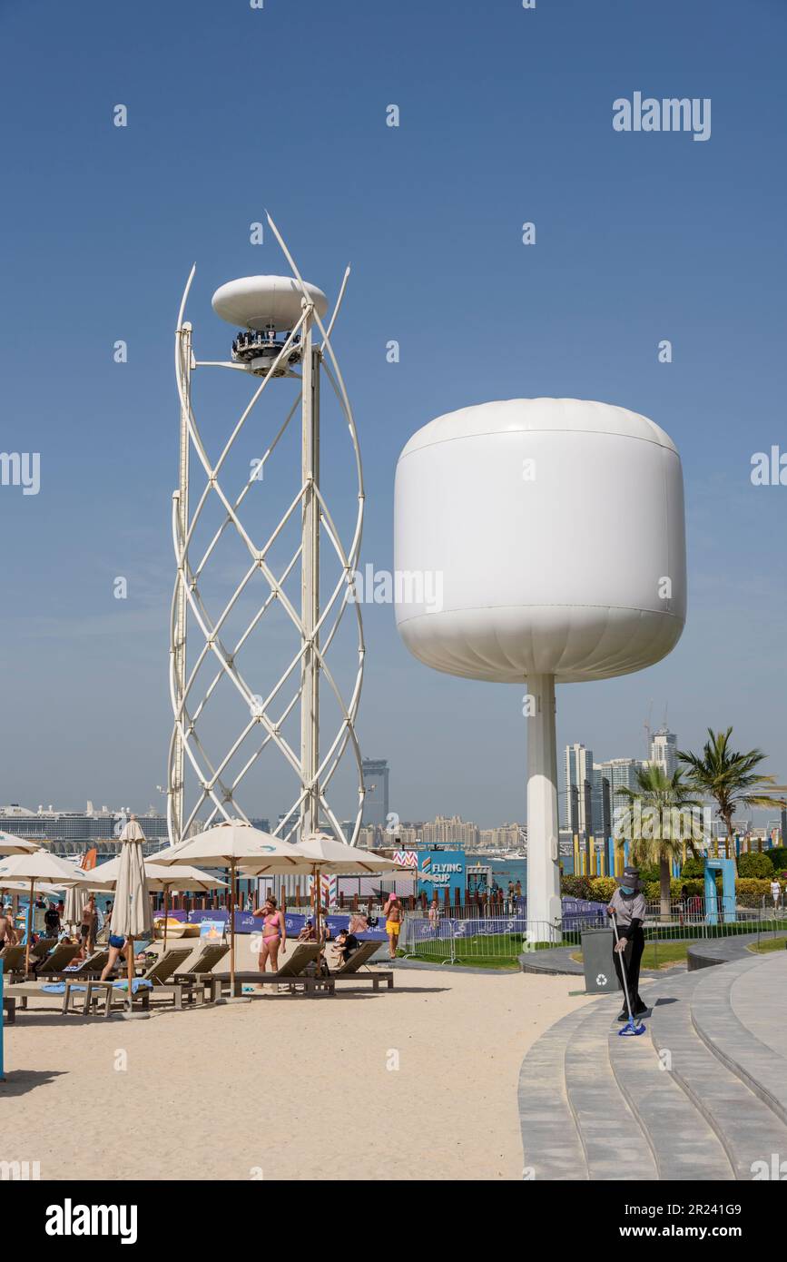 Seaside attractions at Dubai's Marina Beach, Dubai, United Arab ...